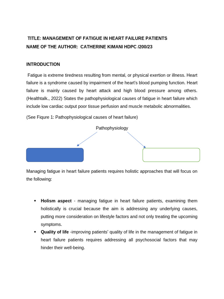 Kate Poster Write Up On Distressing Symptom - Edited | PDF | Palliative ...