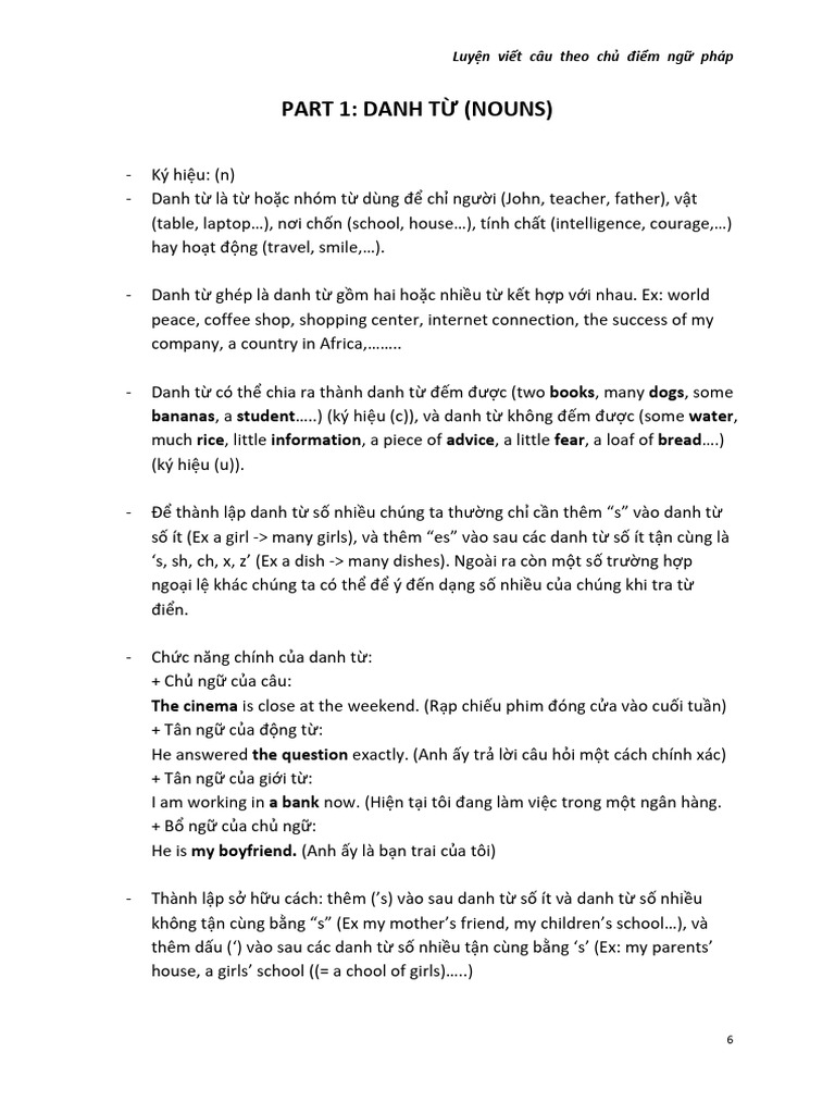 Sentence Writing (Nouns & Adjectives) | PDF