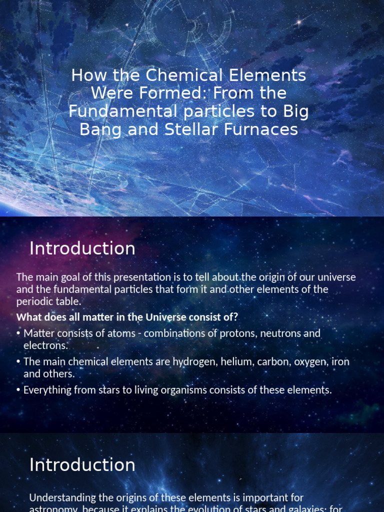 How The Chemical Elements Were Formed | PDF | Elementary Particle | Matter