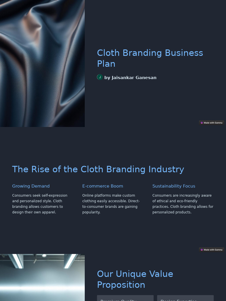 Cloth Branding Business Plan | PDF | Brand | Marketing