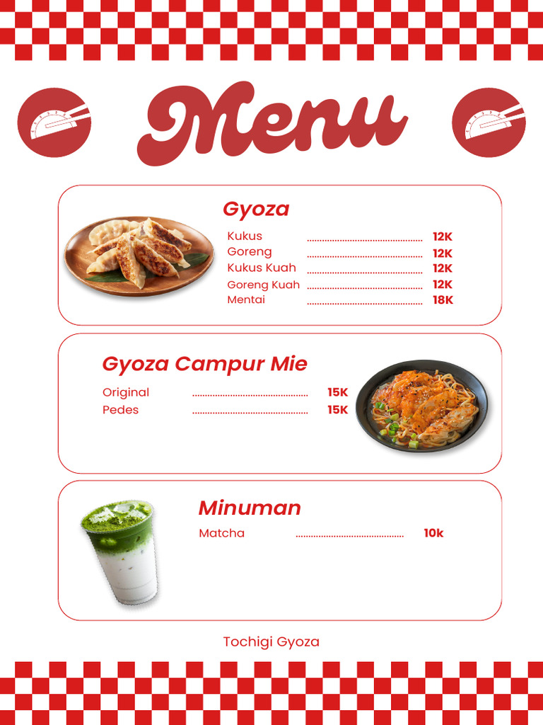 Menu Gyoza | PDF