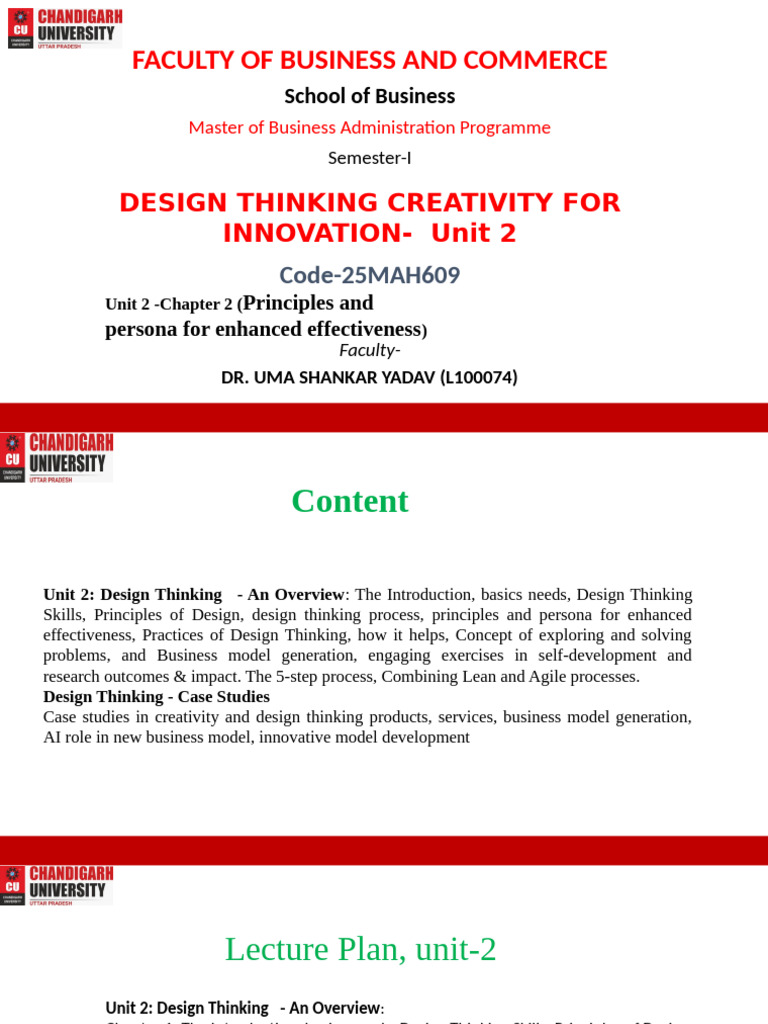 Design Thinking Principles and Personas | PDF | Design Thinking | Thought