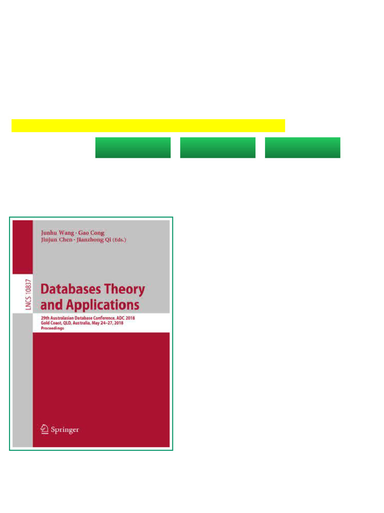 (Ebook) Databases Theory and Applications by Junhu Wang, Gao Cong, Jinjun Chen, Jianzhong Qi ...