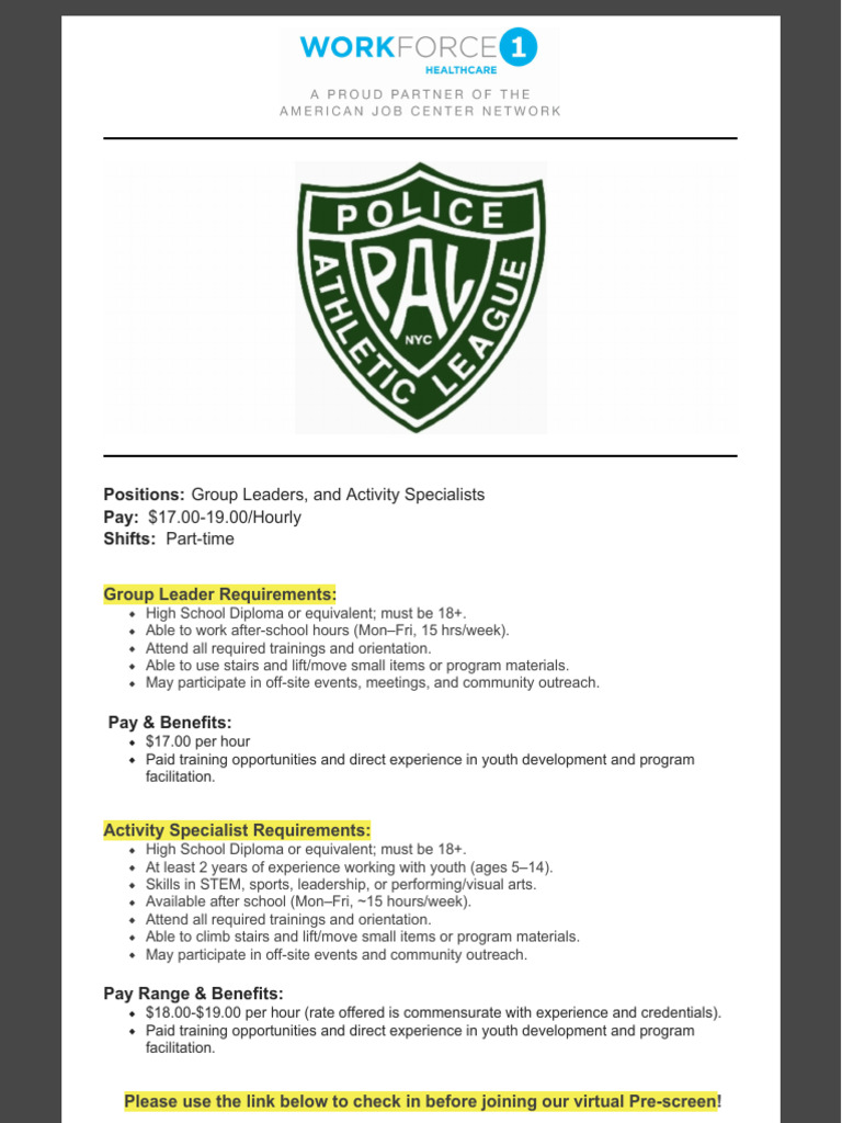 PAL Flyer | PDF