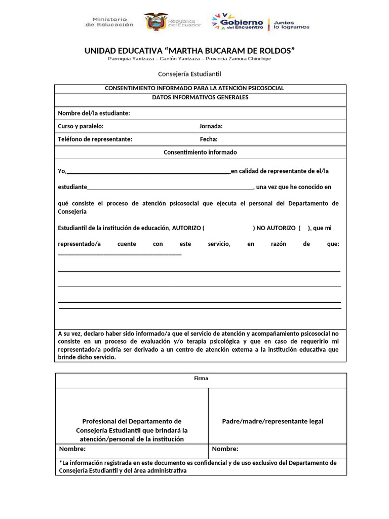 Consentimiento Informado MBR | PDF