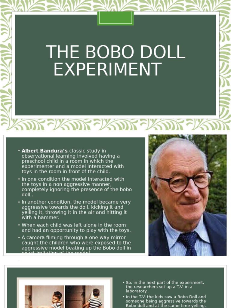 The Bobo Doll Experiment | PDF