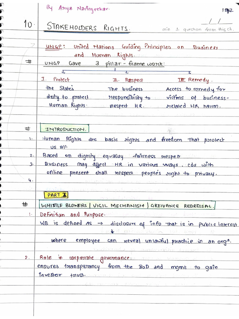 Stakeholder Rights | PDF