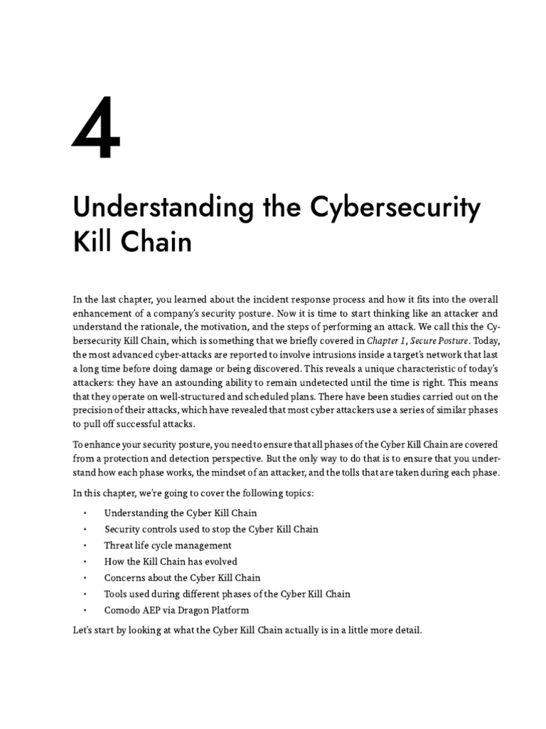 Understanding Cyber Security Kill Chain | PDF