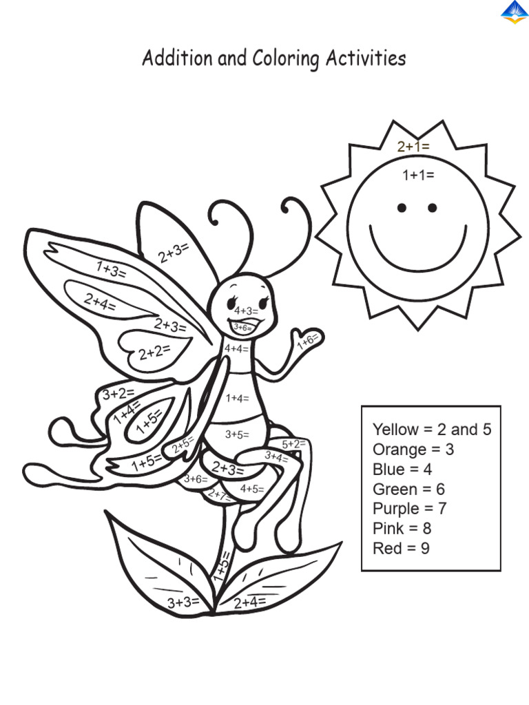 Addition Coloring Worksheet | PDF
