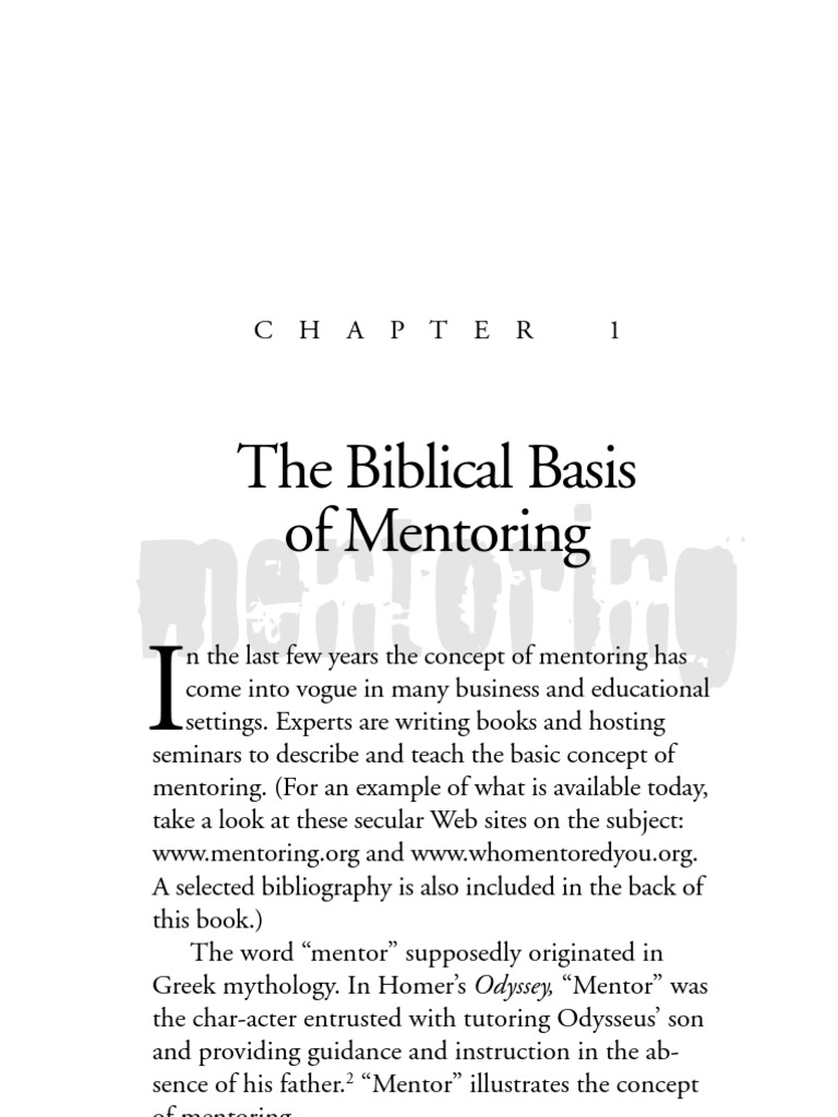 Mentoring: The Biblical Basis of Mentoring | PDF | Barnabas | Acts Of ...