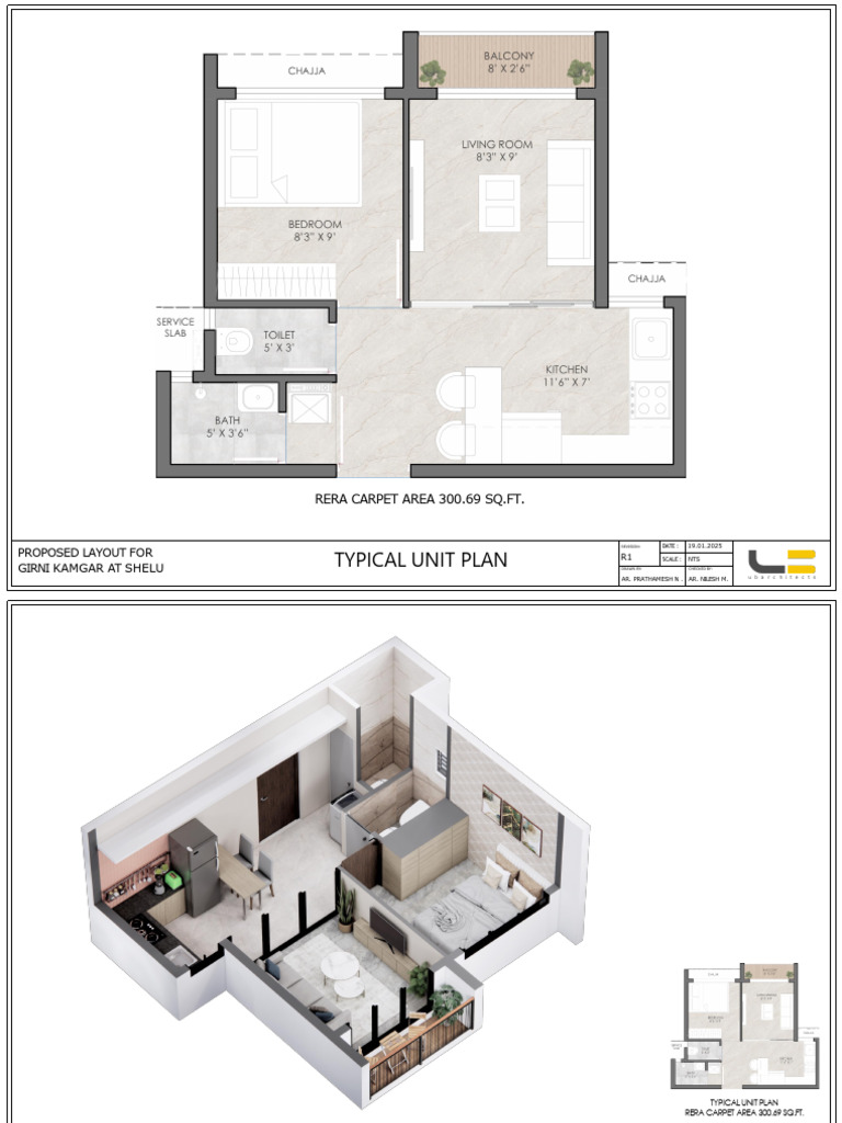 Ghk-unit Plan and Isometric View (1) | PDF