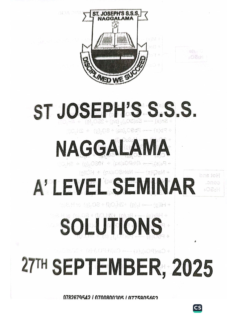 Solutions a Level | PDF