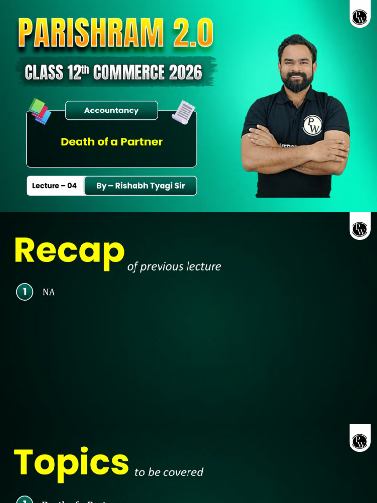 Death of A Partner 04: Class Notes | PDF
