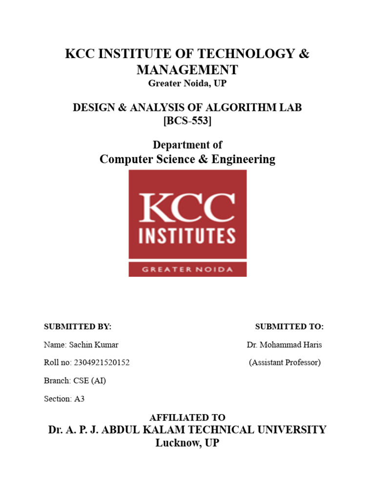 DAA Front Page | PDF