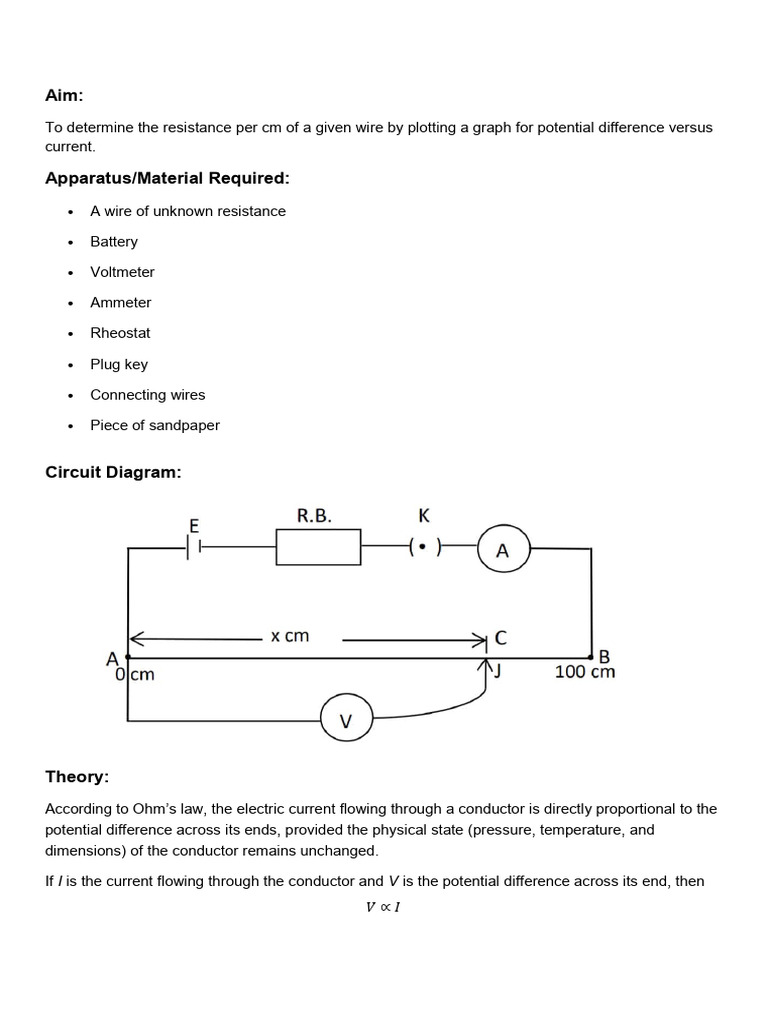 Resistance Per Unit Length | PDF | Electrical Conductor | Voltage