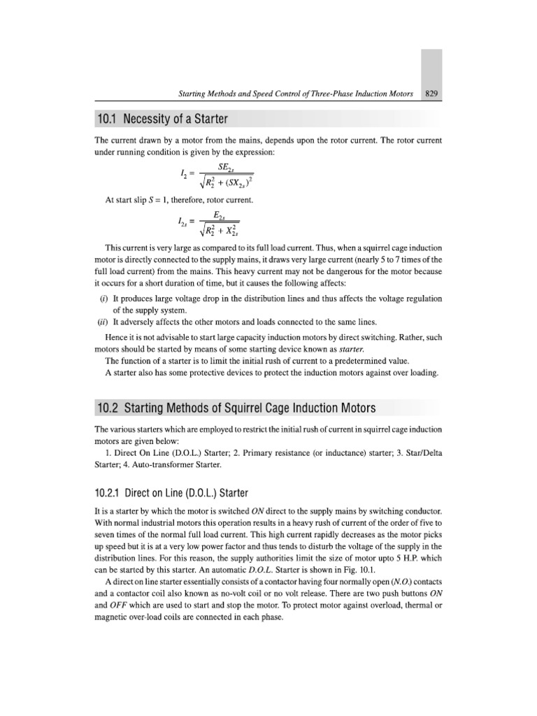Starting Methods and Speed Control of Three Phase Induction Machine | PDF
