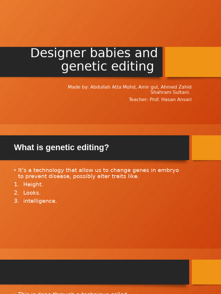 Designer Babies: Genetic Editing Ethics | PDF | Designer Baby ...