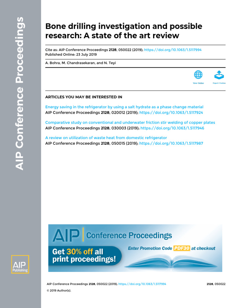 Bohra 2019 | PDF | Drilling | Bone