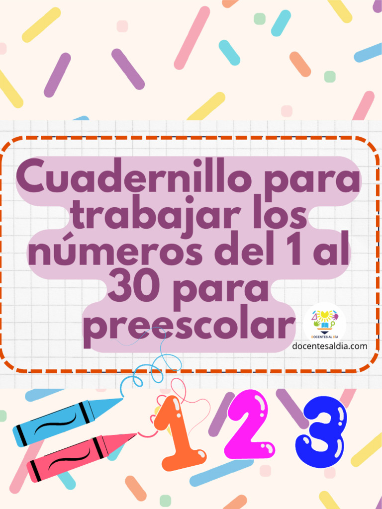 Actividades Preescolares: Números 1-30 | PDF