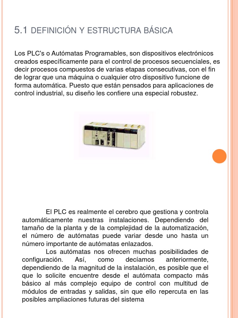 5.1 Def. y Estructura Basica Del Plc | Controlador lógico programable ...