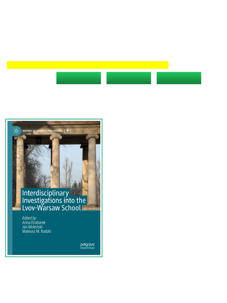 Interdisciplinary Investigations into the Lvov Warsaw School Anna ...
