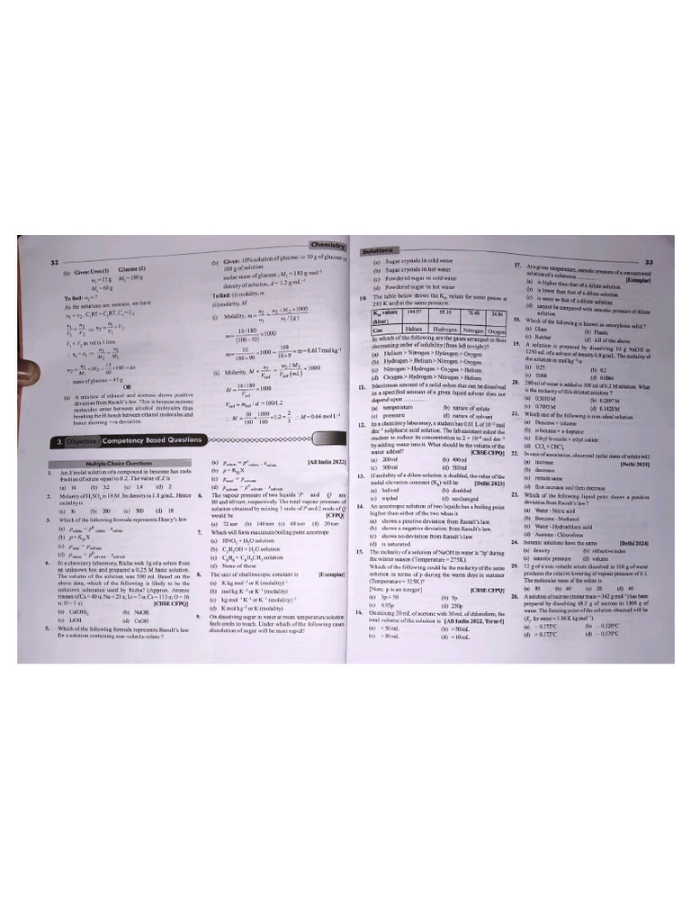 Solutions MCQ & A-R | PDF