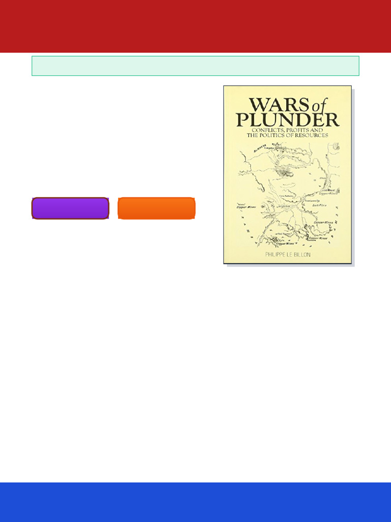 Wars of Plunder Conflicts Profits and the Politics of Resources ...