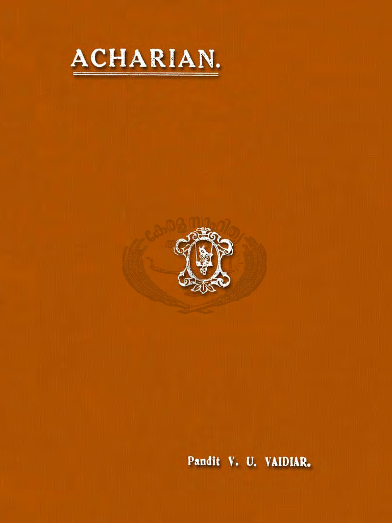 Aacharyan Part-1 - Vaidyar V.U | PDF