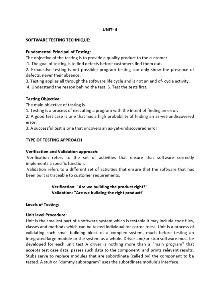 SE UNIT-IV | PDF | Software Testing | Debugging