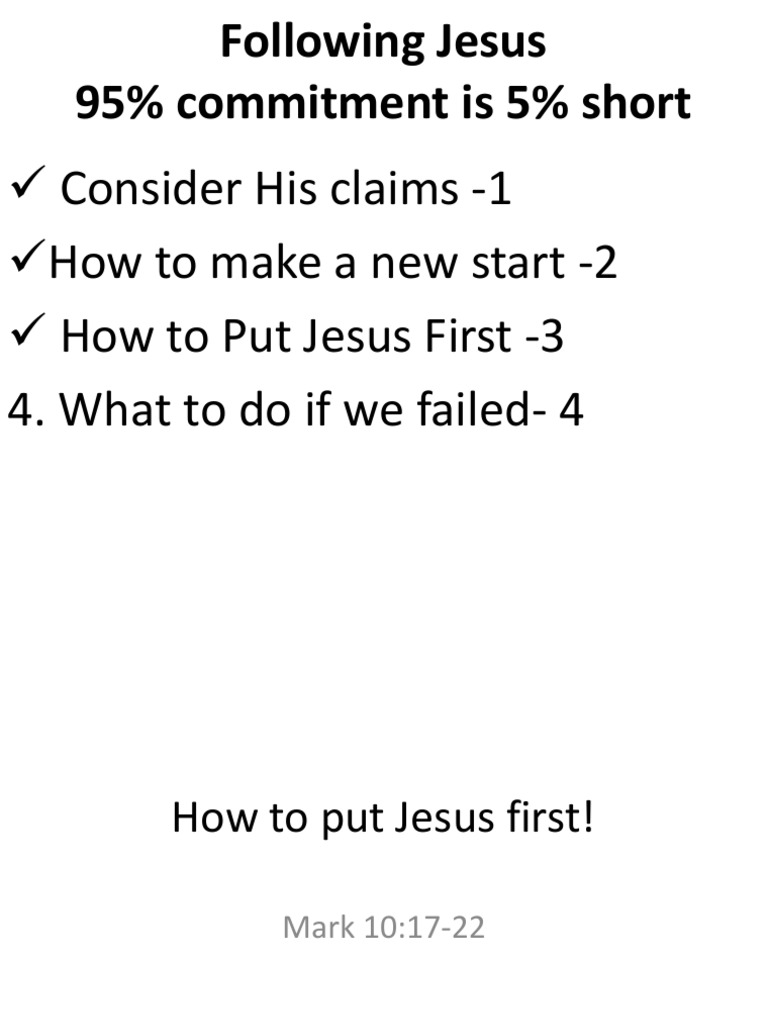How To Put Jesus First | PDF | Gospel Of Matthew | Jesus
