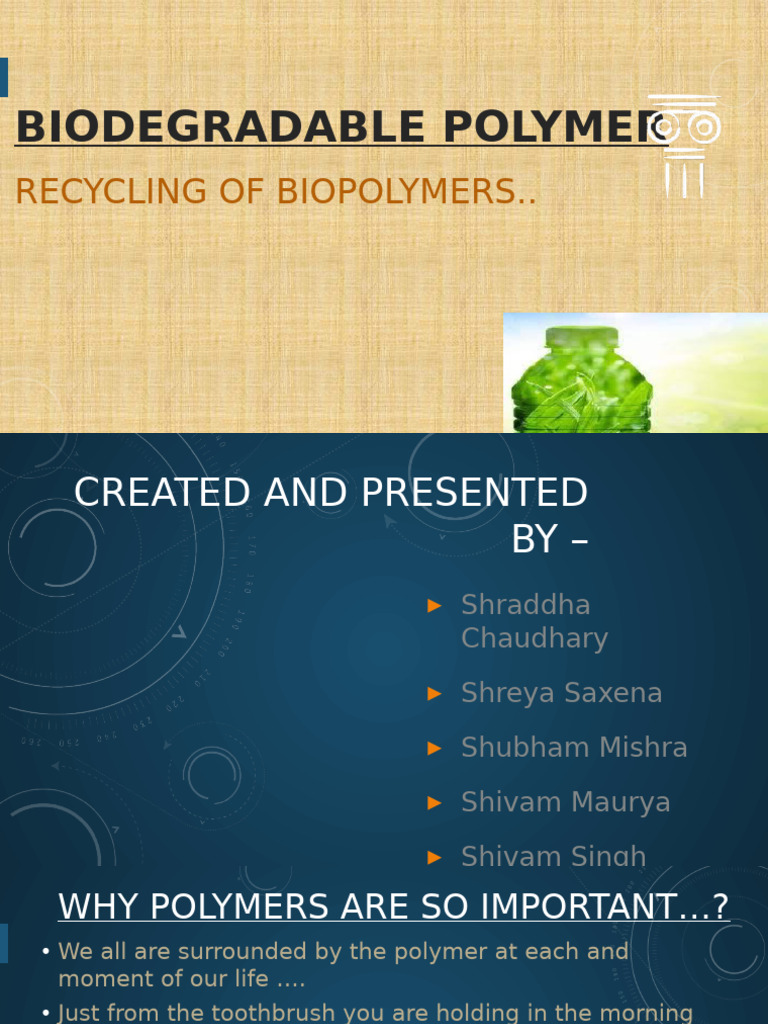 Recycling of Biopolymer | PDF | Biodegradation | Recycling
