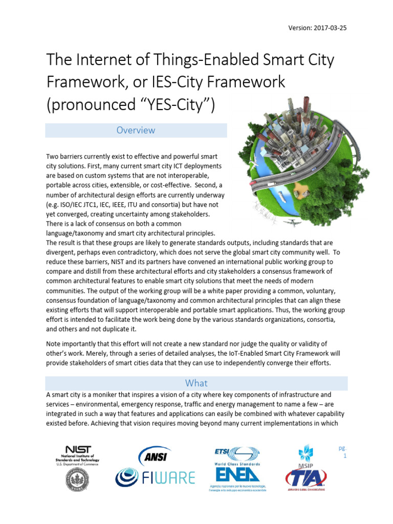 Smart City Framework for IoT Integration | PDF | Internet Of Things | City