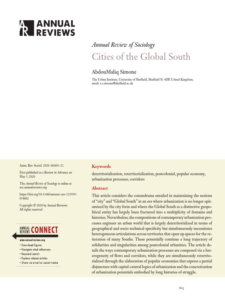 Urbanization in the Global South | PDF | City | Investing