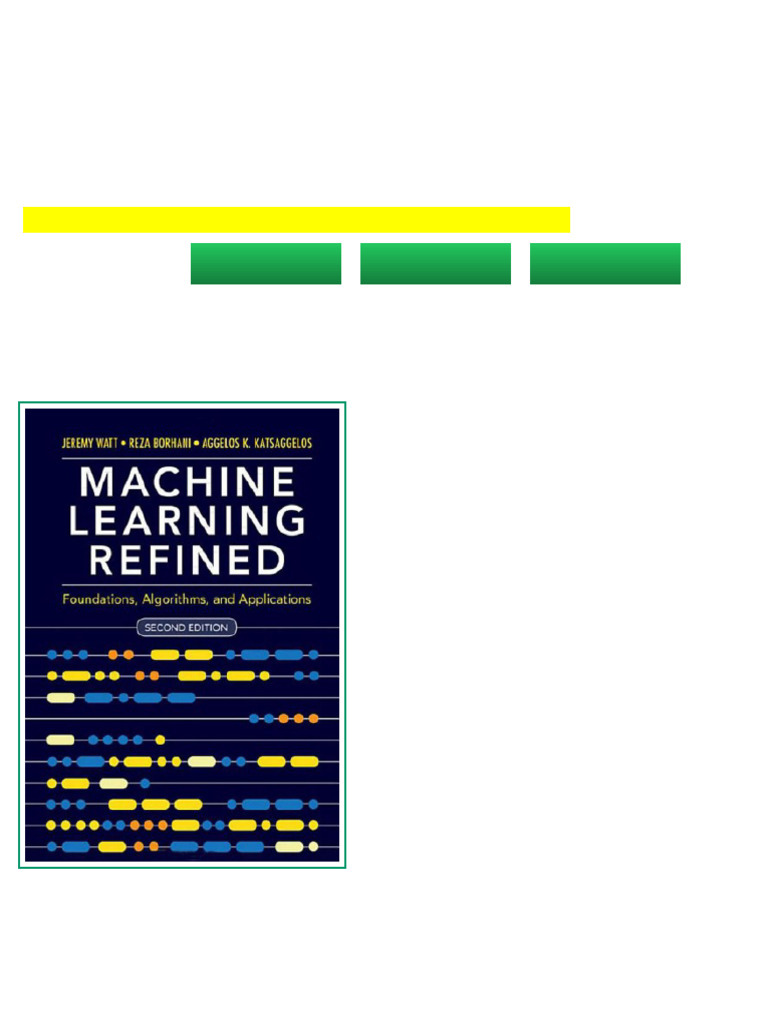 Machine learning refined foundations algorithms and applications Second ...