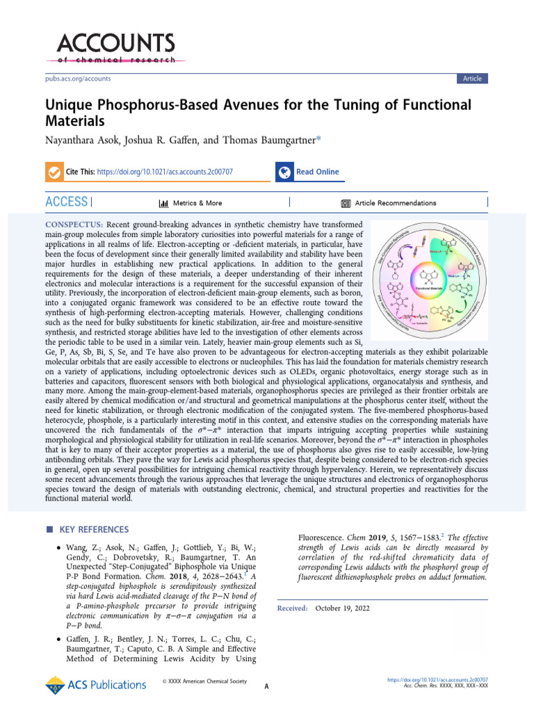 Tuning Functional Materials with Phosphorus | PDF | Valence (Chemistry ...
