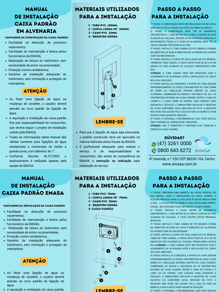 Manual de Instalação da Caixa Padrão | PDF