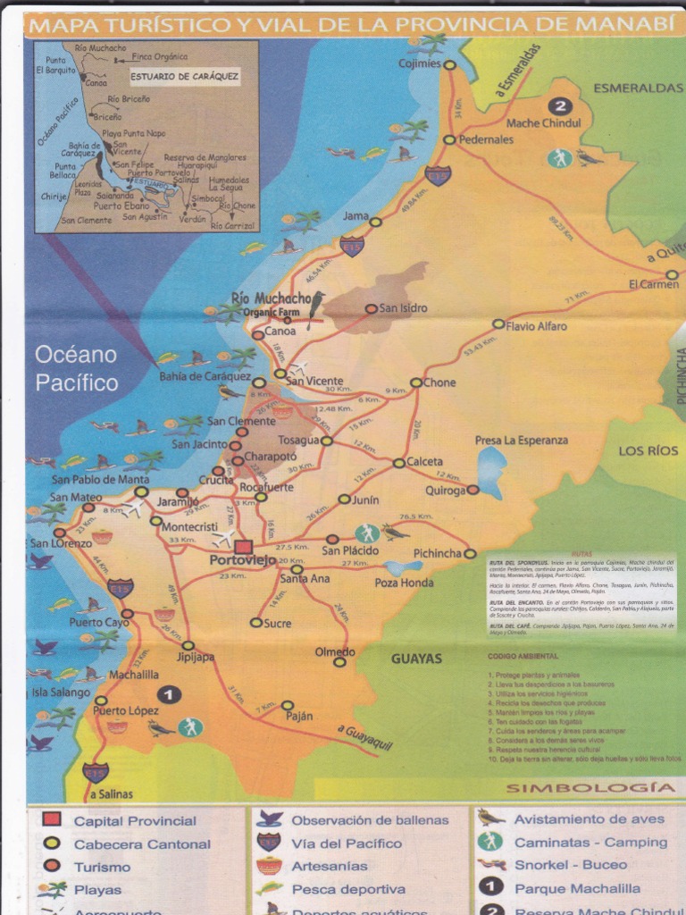 Mapa Vial y Turístico de Manabí | PDF