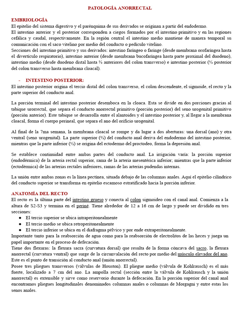 CX2 - Patología Anorrectal | PDF | Hemorroides | Tracto gastrointestinal