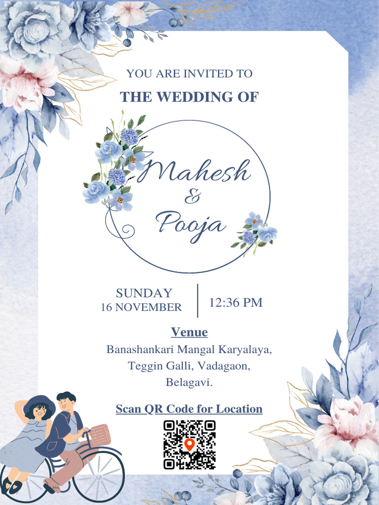 Mahesh & Pooja Marriage Invitation | PDF