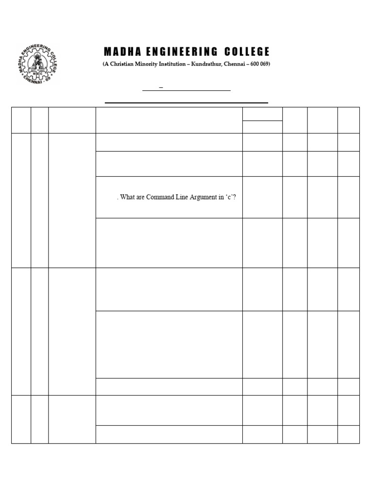 CP (CS25C01) University Questions-R25 | PDF | Pointer (Computer ...