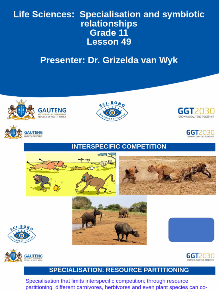 Life Sciences Gr.11 Lesson 49 Specialisation and Symbiotic ...