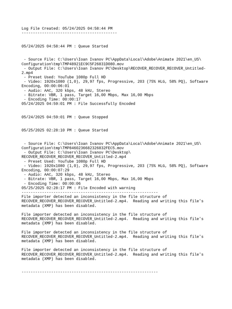 A Me Encoding Log | PDF
