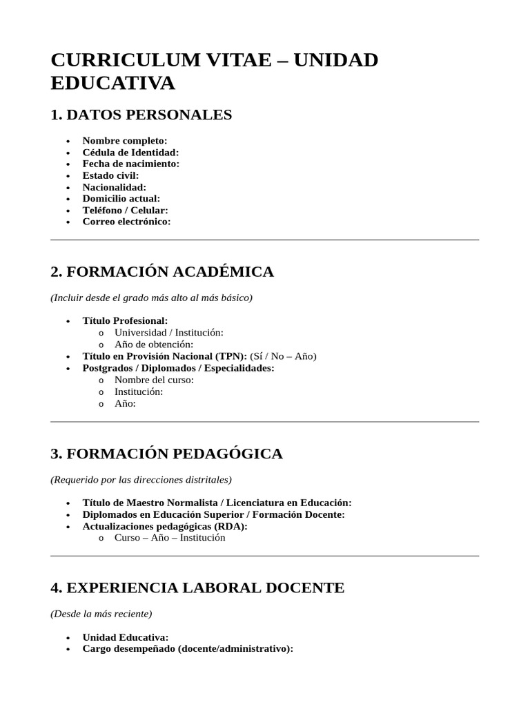 Curriculum Vitae Ue | PDF