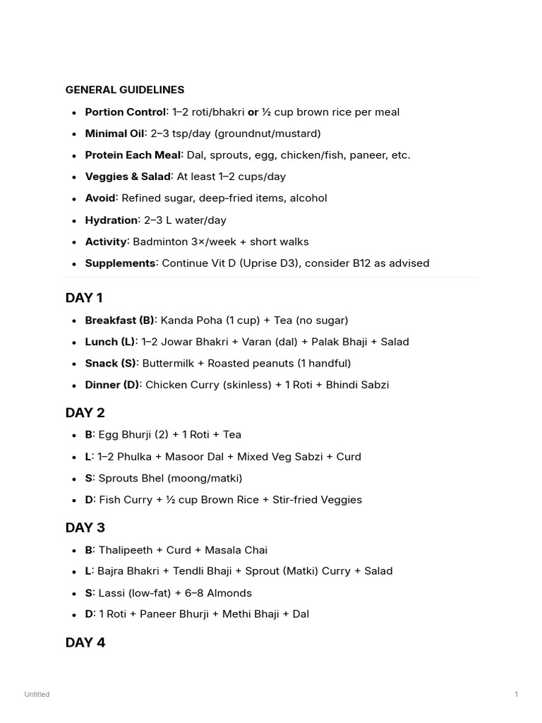 Weekly Healthy Meal Plan Guide | PDF | Curry | Peanuts