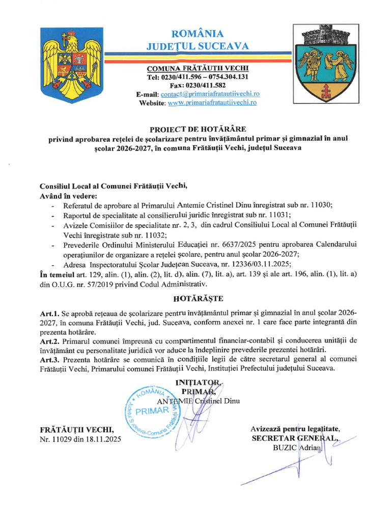 proiect retea scolara | PDF