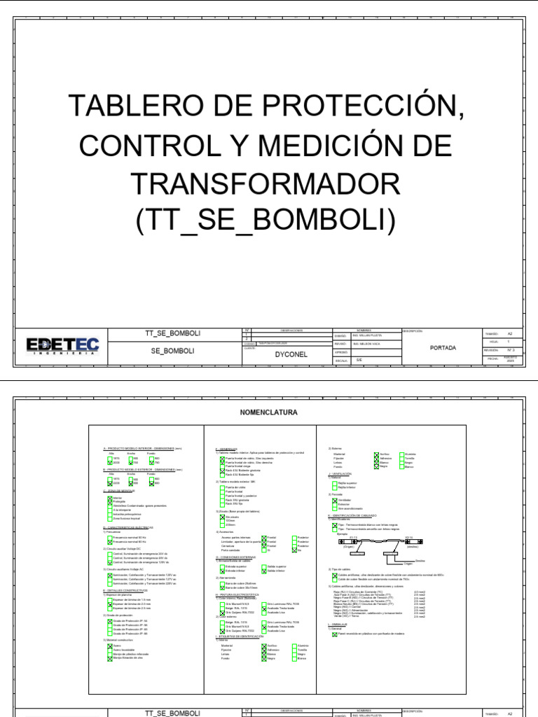 Tablero PCM de Transformador Se Bomboli v1 | PDF | Tornillo