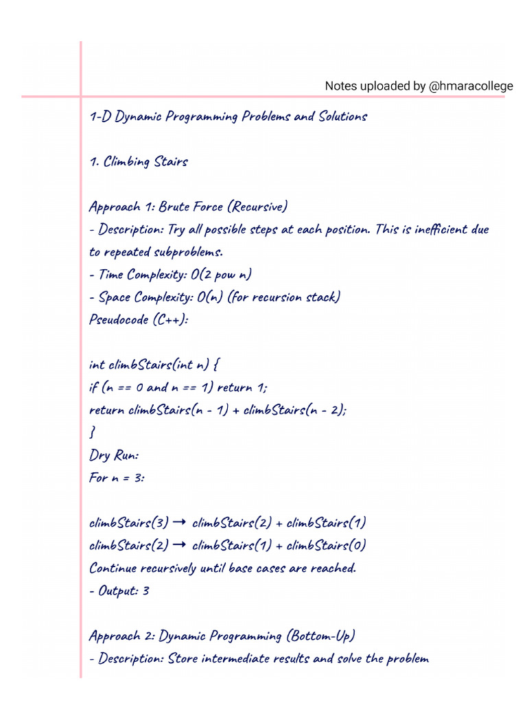 Dynamic Programming Problems@hmaracollege | PDF