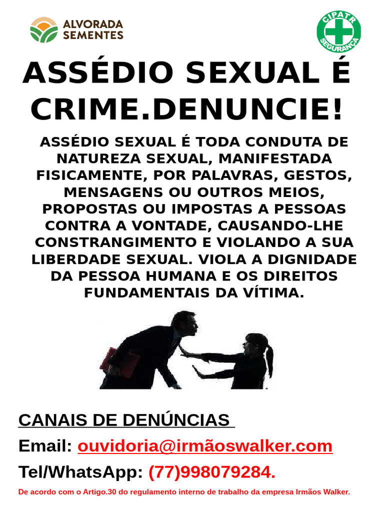 Assédio Sexual é Crime | PDF
