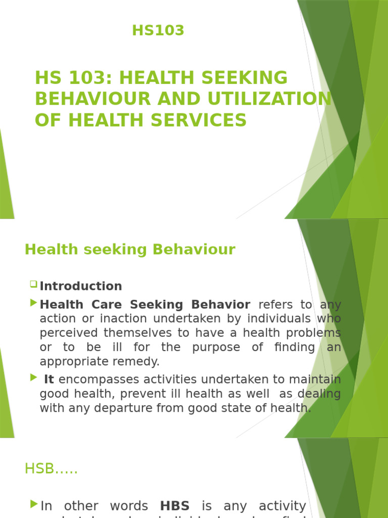 Human Seeking Behaviour' | PDF