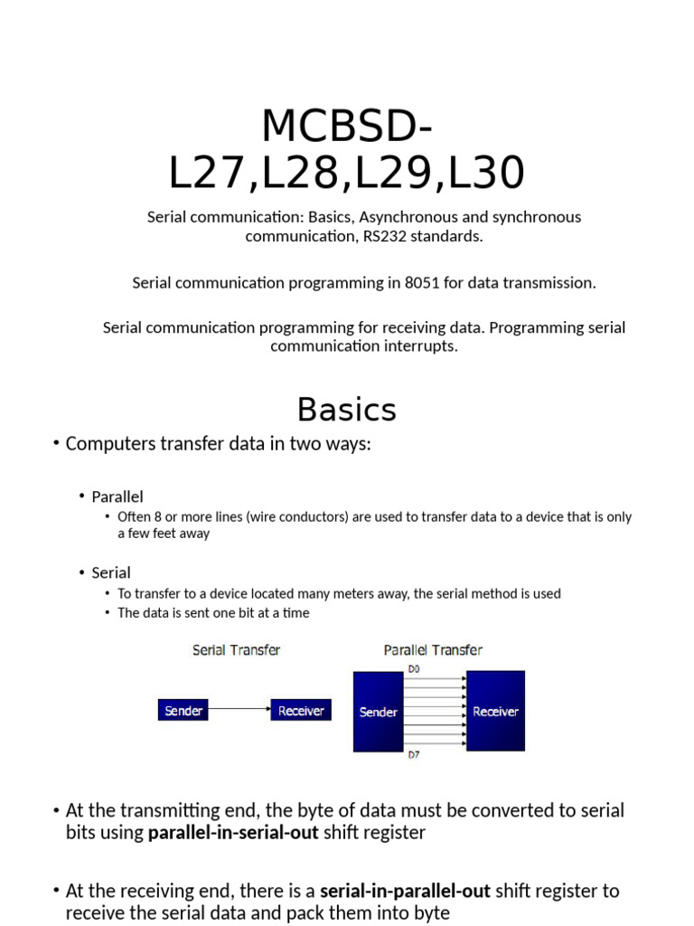 L20-Serial Communication | PDF | Electronics | Computer Engineering